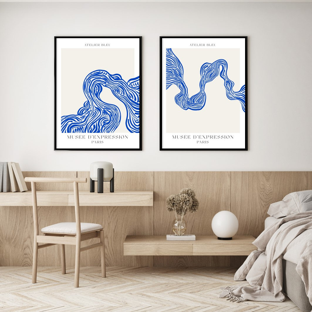Blue Expressions No.1 Poster | Stylish Abstract Wall Art – Slay My Print
