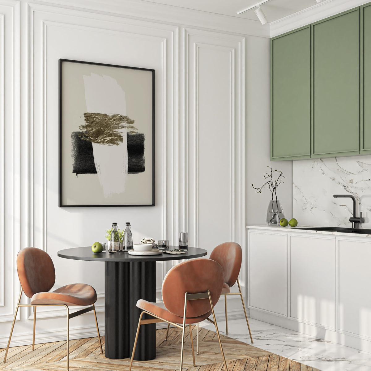 Strato No.1 Poster | Stylish Abstract Gold Art – Slay My Print