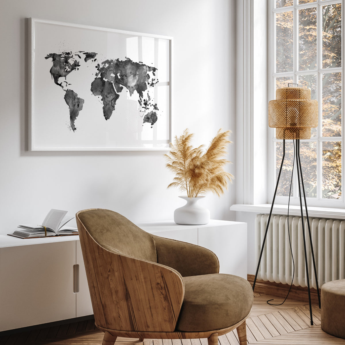 Watercolour World Map Poster | Illustrated Travel Wall Art – Slay My Print