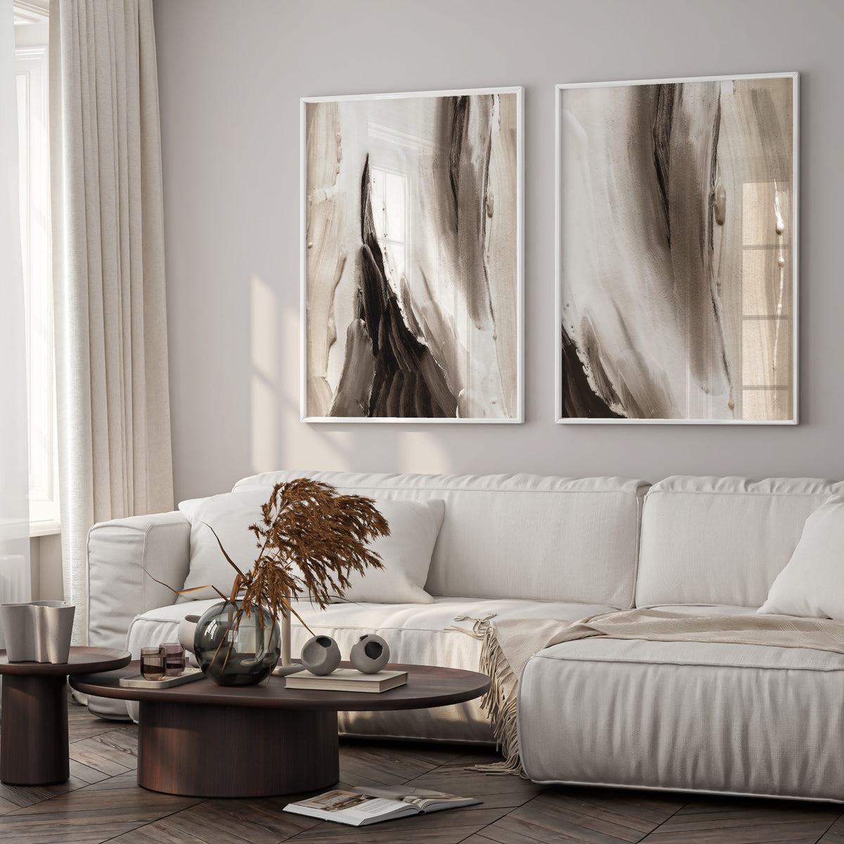 Mocha No.2 Poster | Stylish Abstract Neutral Art – Slay My Print