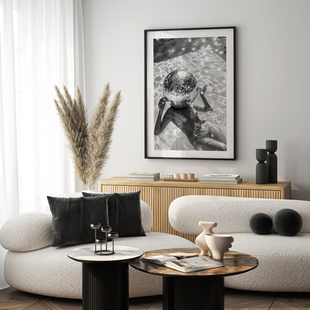 Pool Party No.2 Poster | Photo Print of Girl with a Disco Ball – Slay ...