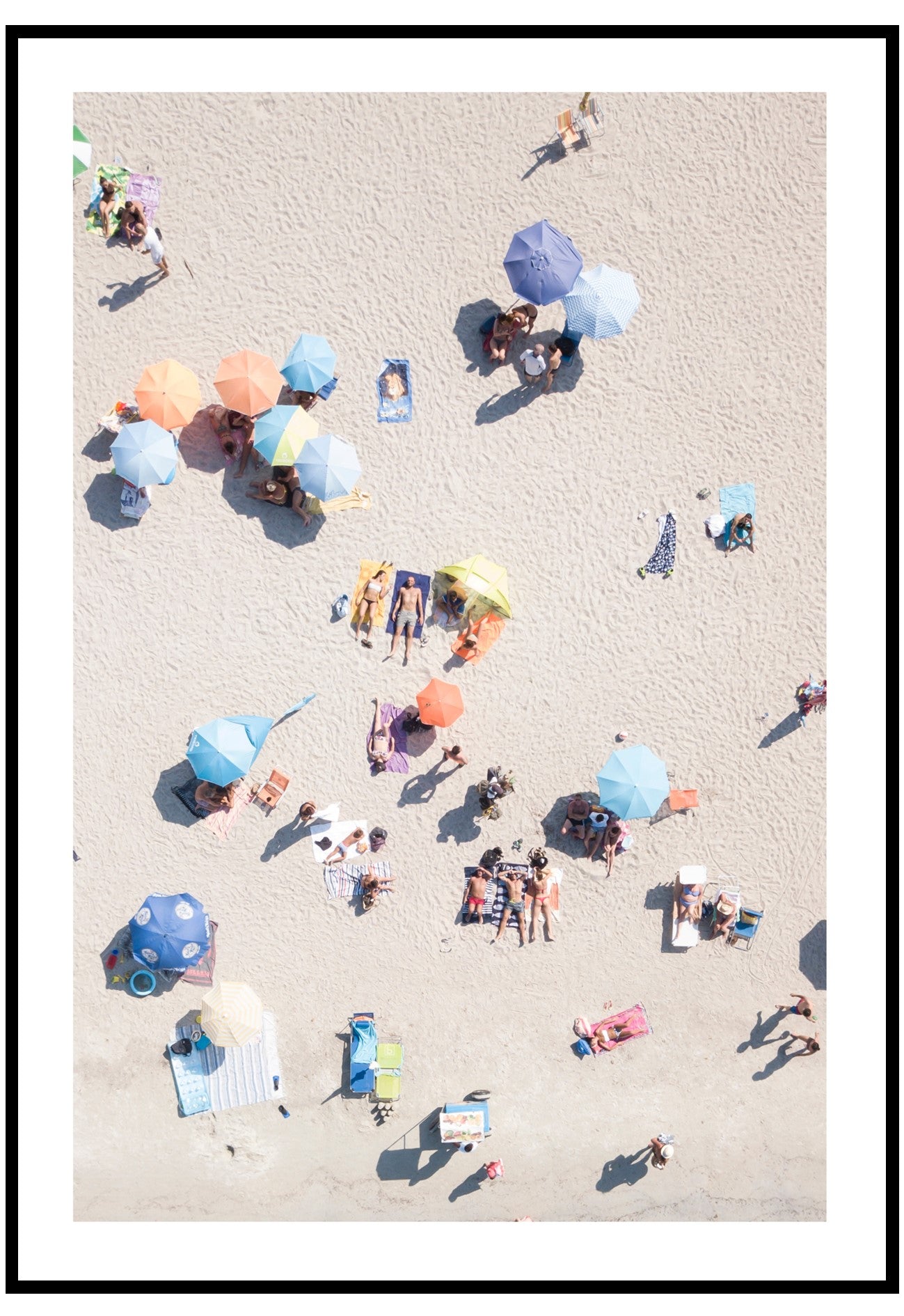 Aerial Beach No.4 Poster | Photography Print of a Busy Beach