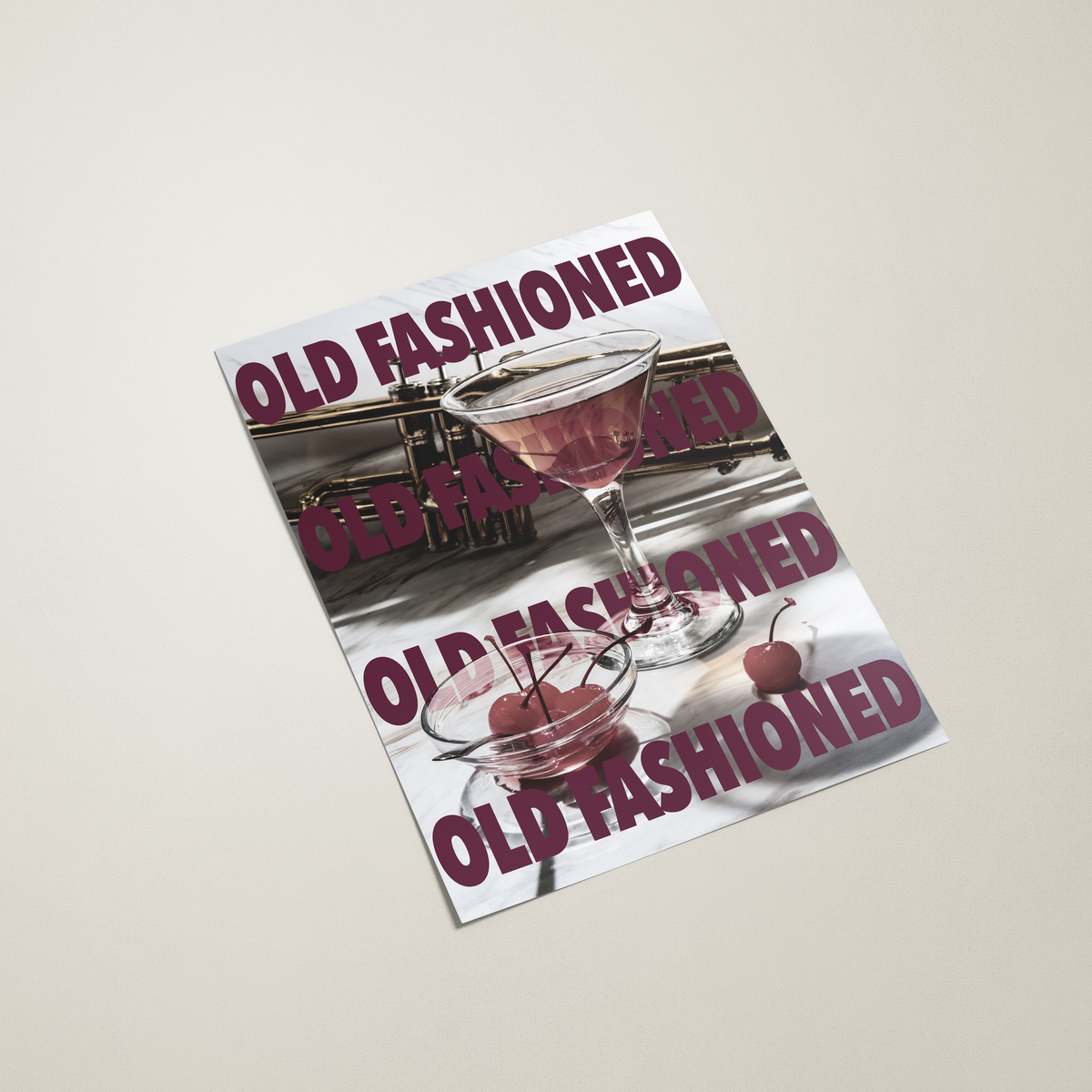 Bold Old Fashioned Poster | Striking Typography Kitchen Wall Art – Slay ...