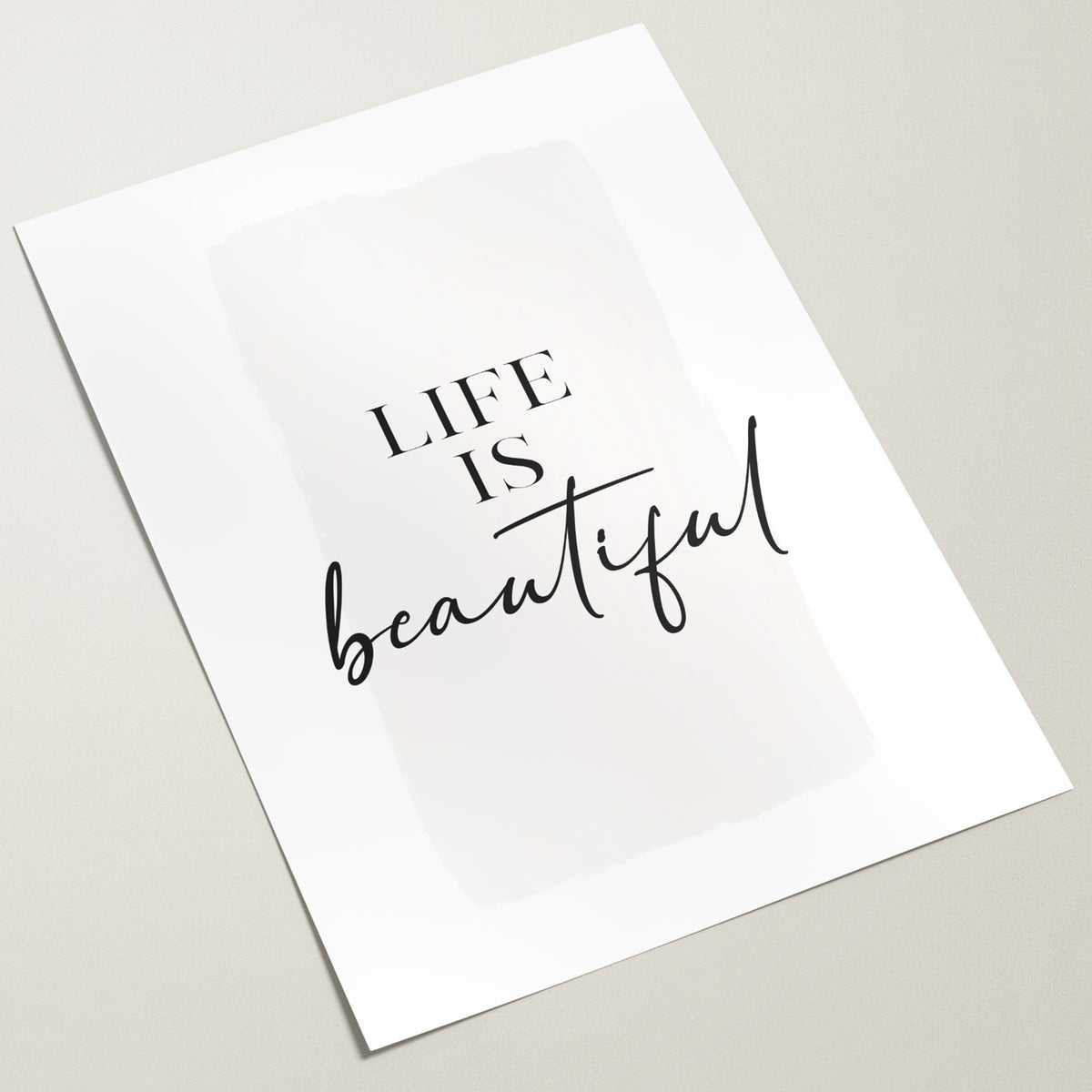 Life Is Beautiful Poster | Romantic Wall Art About Love – Slay My Print