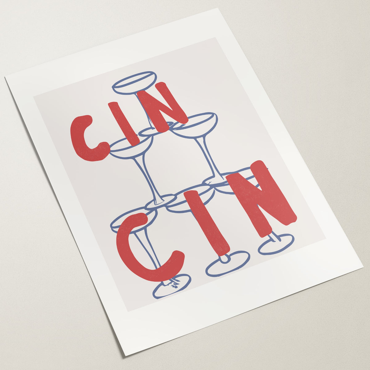 Cin Cin Poster | Stylish Abstract Kitchen Art – Slay My Print