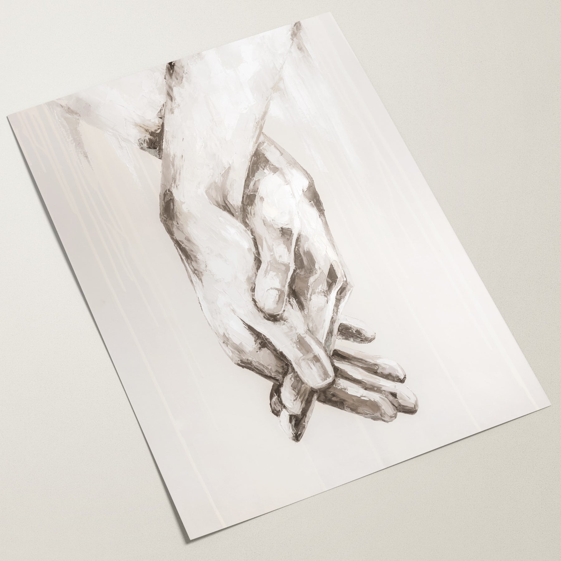 Neutral Hands Poster | Stylish Abstract Neutral Art – Slay My Print