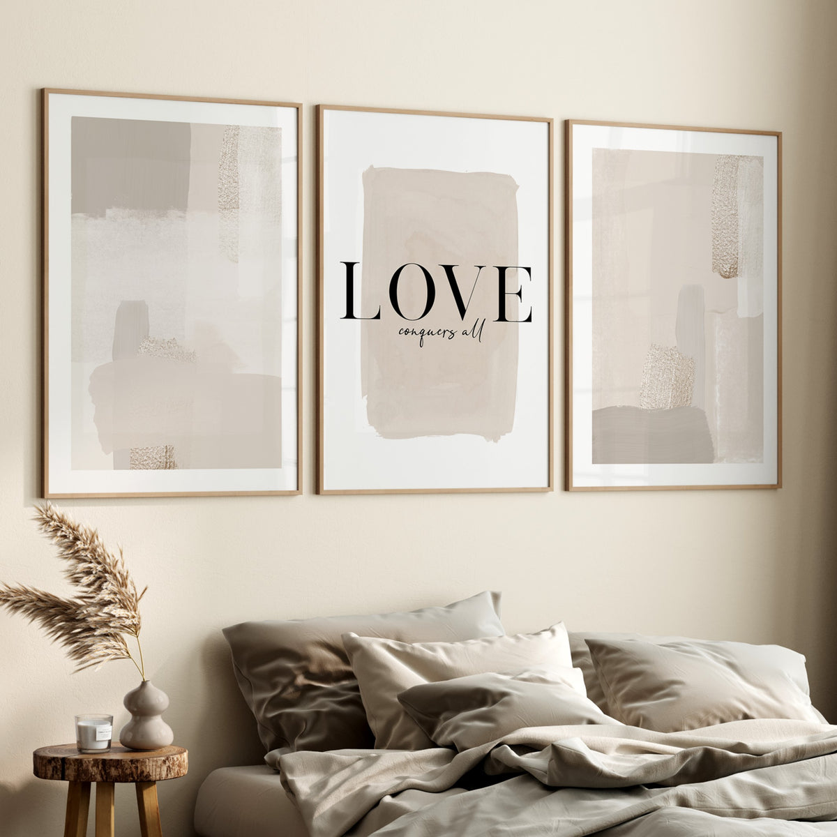 Stone Collage No.2 Poster | Luxury Gold Abstract Wall Art – Slay My Print