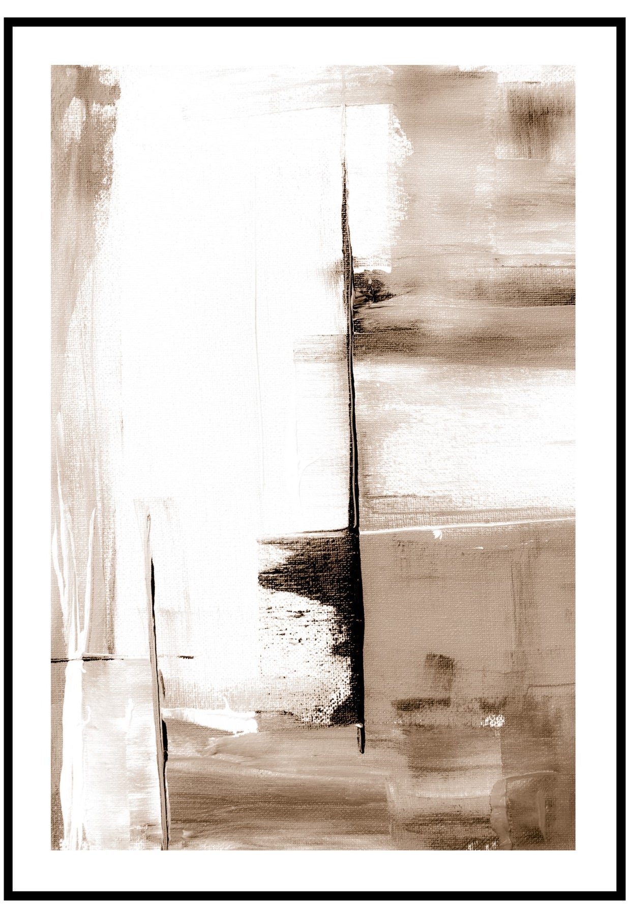 Neutral Oil On Canvas No.1 Poster | Stylish Abstract Neutral Art – Slay ...
