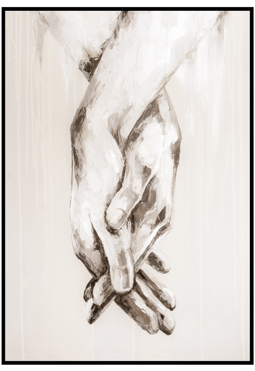 Neutral Hands Poster | Stylish Abstract Neutral Art – Slay My Print