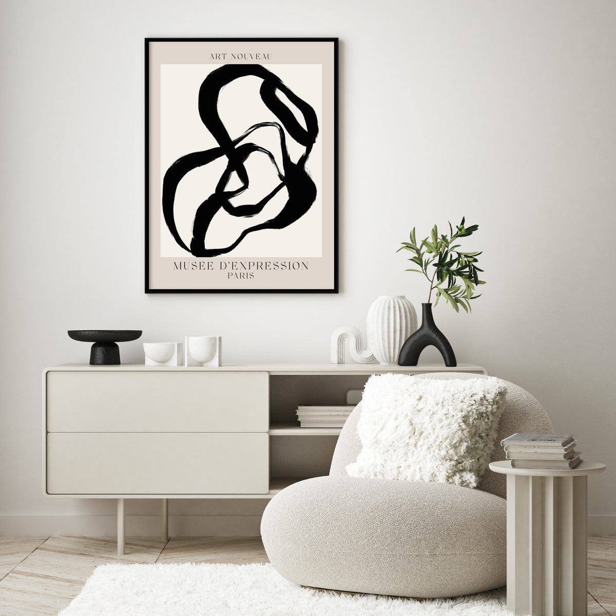 Art Nouveau No.2 Poster | Illustrated Line Art Wall Print – Slay My Print