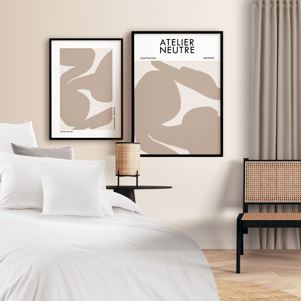 Atelier Neutre No.1 Poster | Modern Illustration in Beige Colours ...