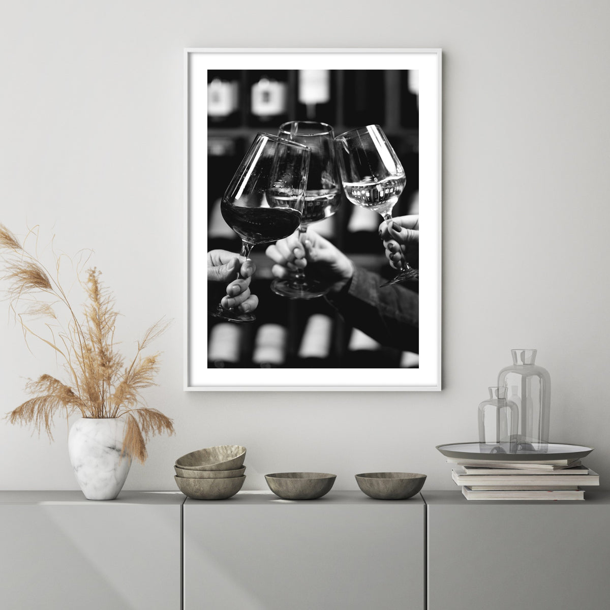 Cheers Poster | Photography Art Of Wine Glasses Celebrating – Slay My Print