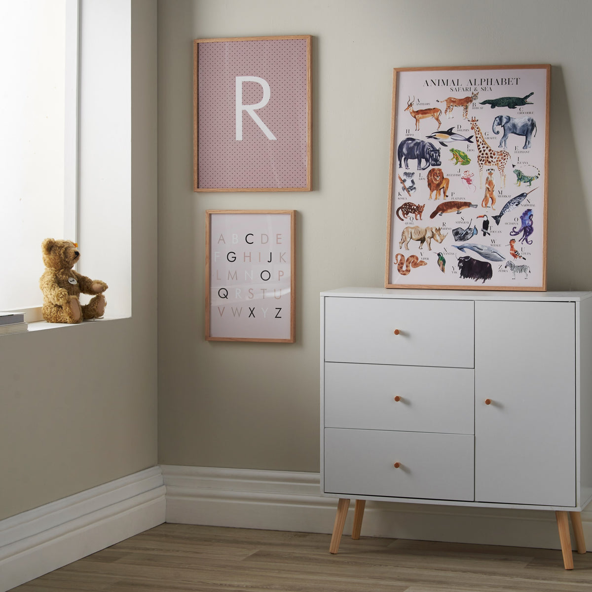 Safari & Sea Animals Poster │ Educational Wall Art For Kids – Slay My Print