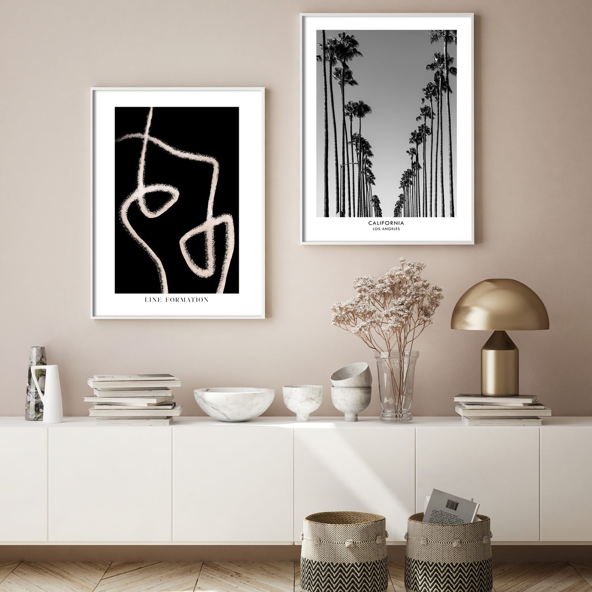 Line Formation No.1 Poster | Abstract Paint Stroke Wall Art – Slay My Print