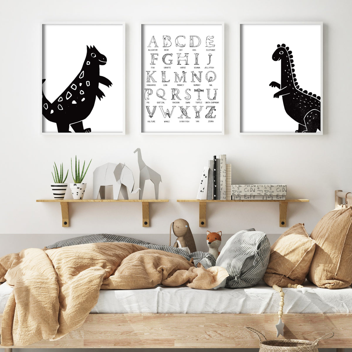 Animal Alphabet Poster │ Kids Educational Wall Art – Slay My Print