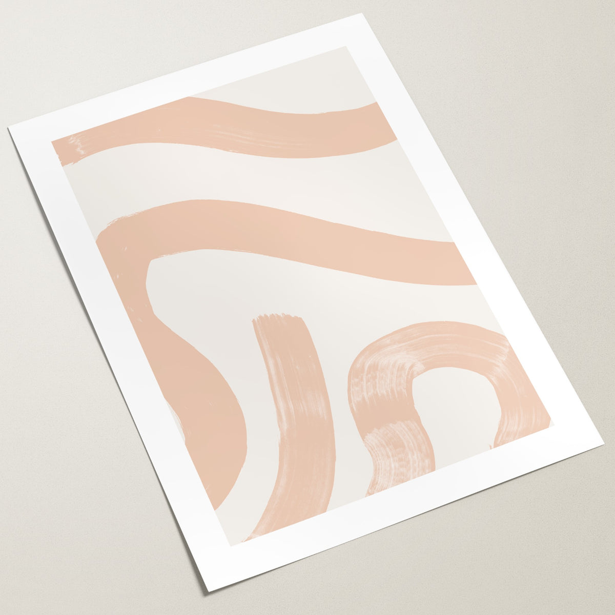 Peach Curves No.1 Poster | Stylish Abstract Wall Art – Slay My Print