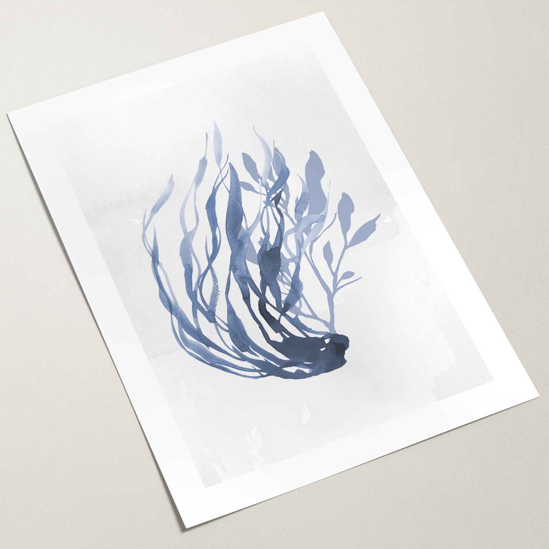 Sea Kelp No.1 Poster | Stylish Abstract Blue Wall Art – Slay My Print