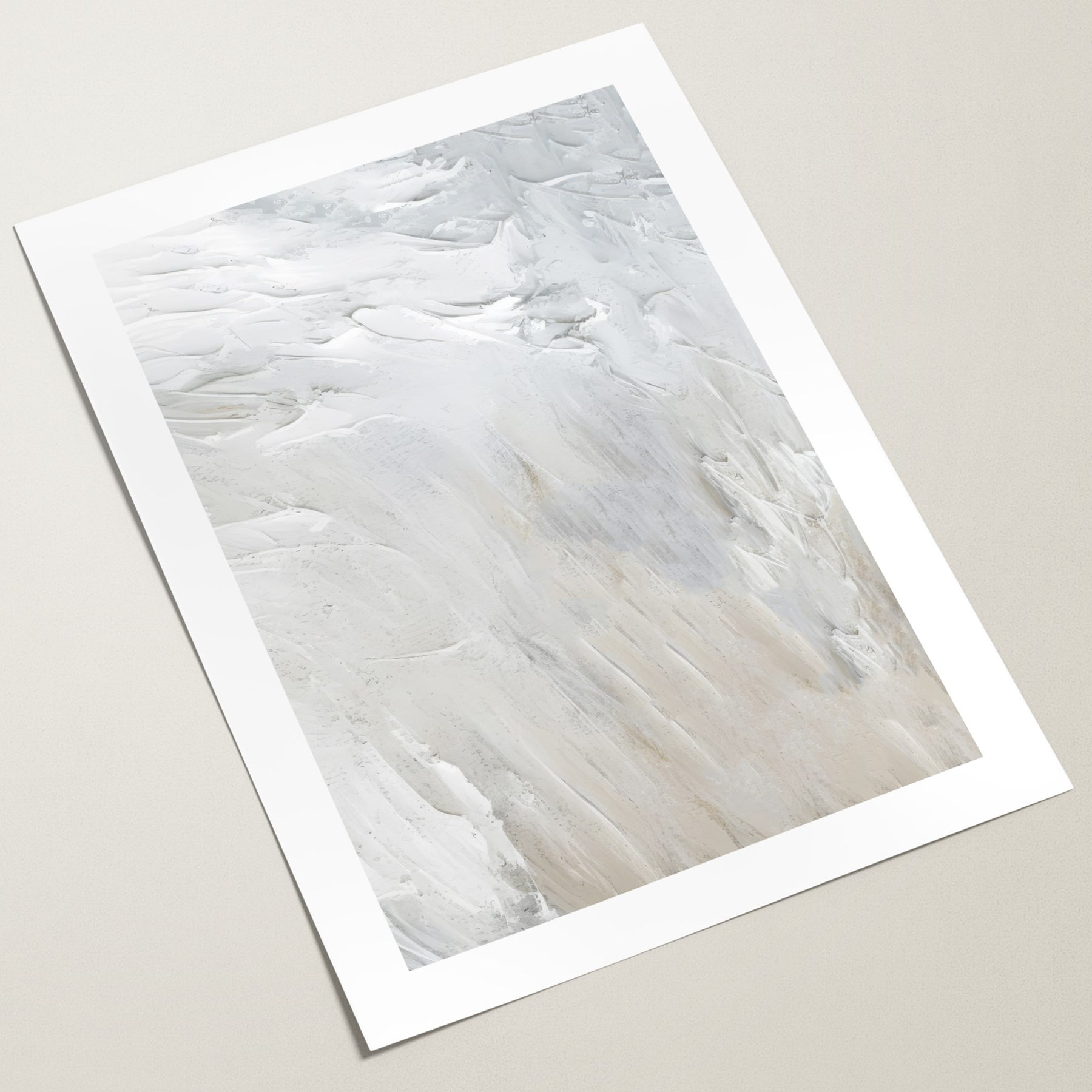 Oil Texture No.1 Poster | Stylish Abstract Beige Wall Art – Slay My Print