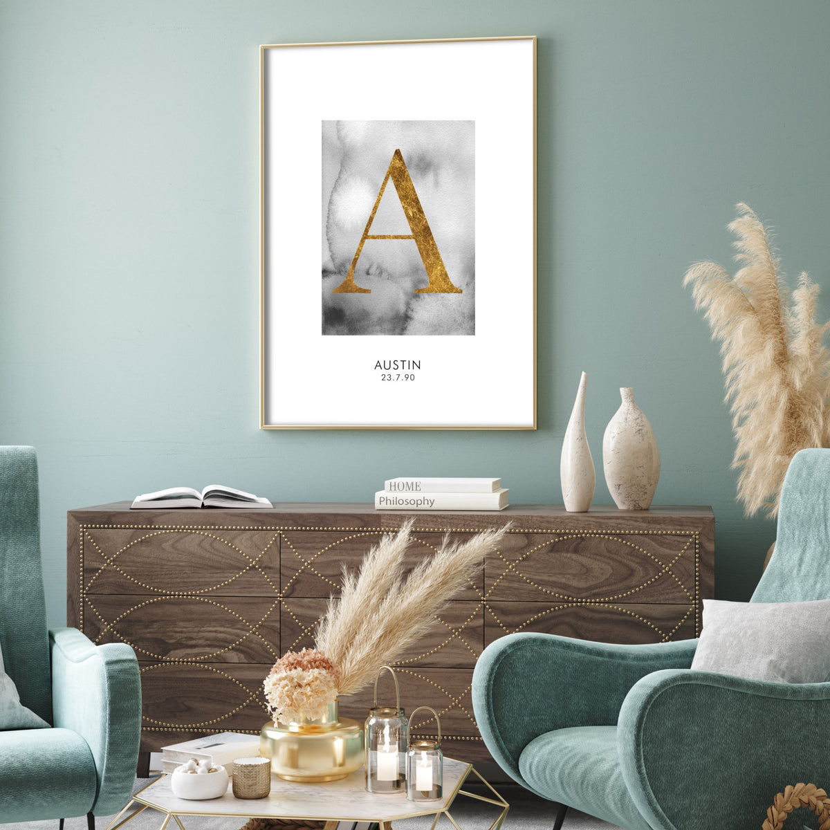 Personalised Gold Alphabet Poster – Slay My Print