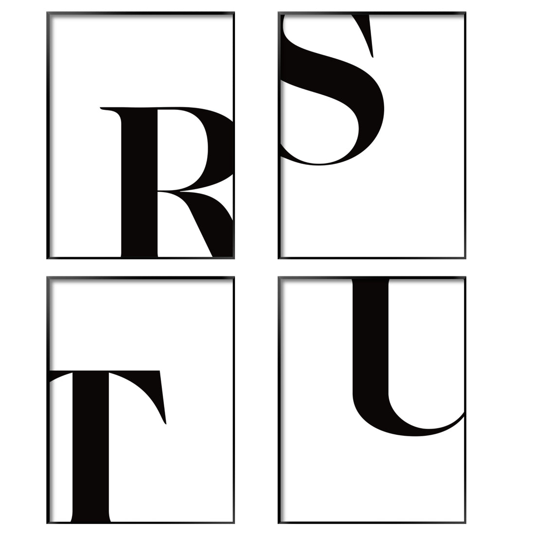 Black Alphabet Poster