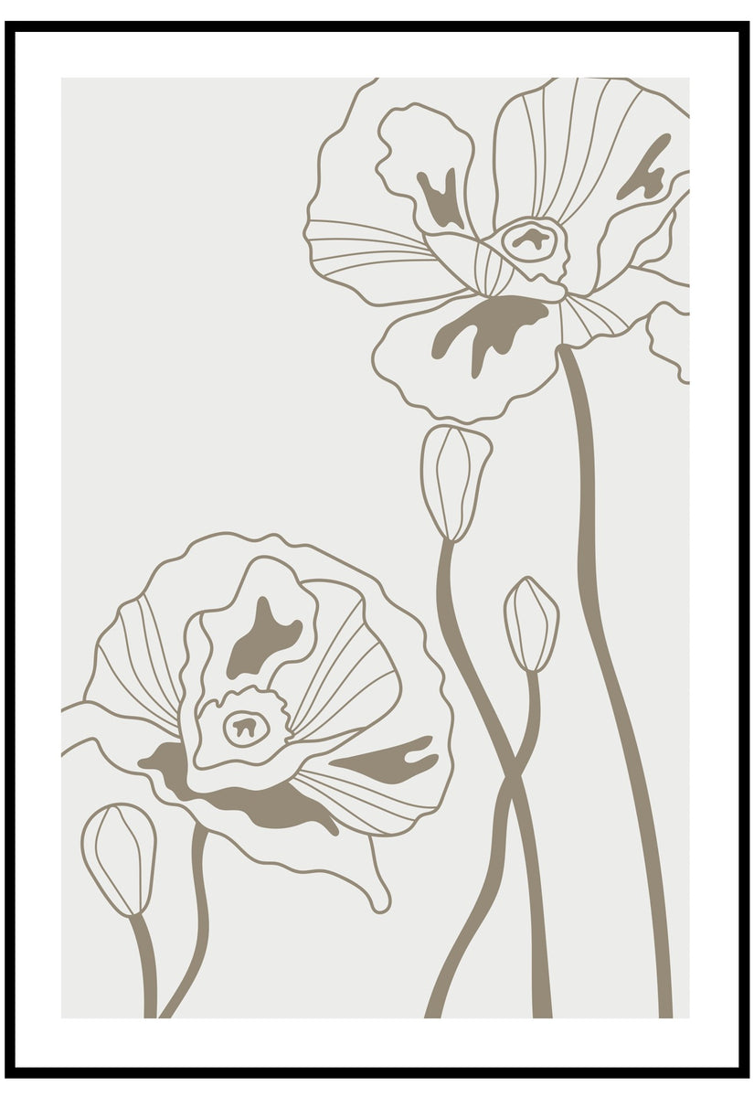 Petal Lines No.2 Poster | Botanical Illustration Wall Art – Slay My Print