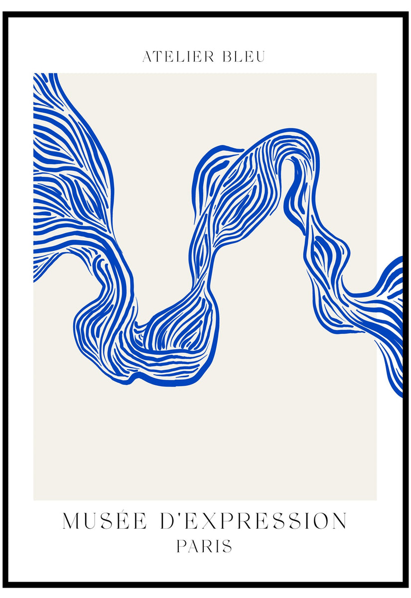 Blue Expressions No.2 Poster | Stylish Abstract Wall Art – Slay My Print