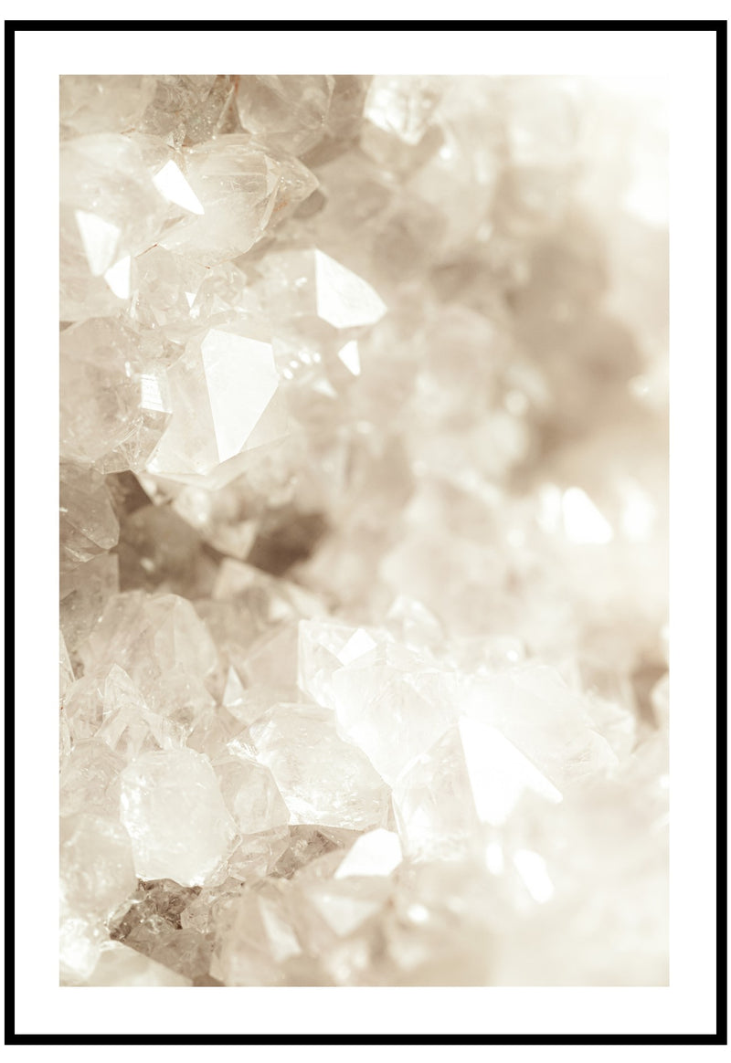 Crystals Poster | Stunning Wall Art of Neutral Crystals – Slay My Print