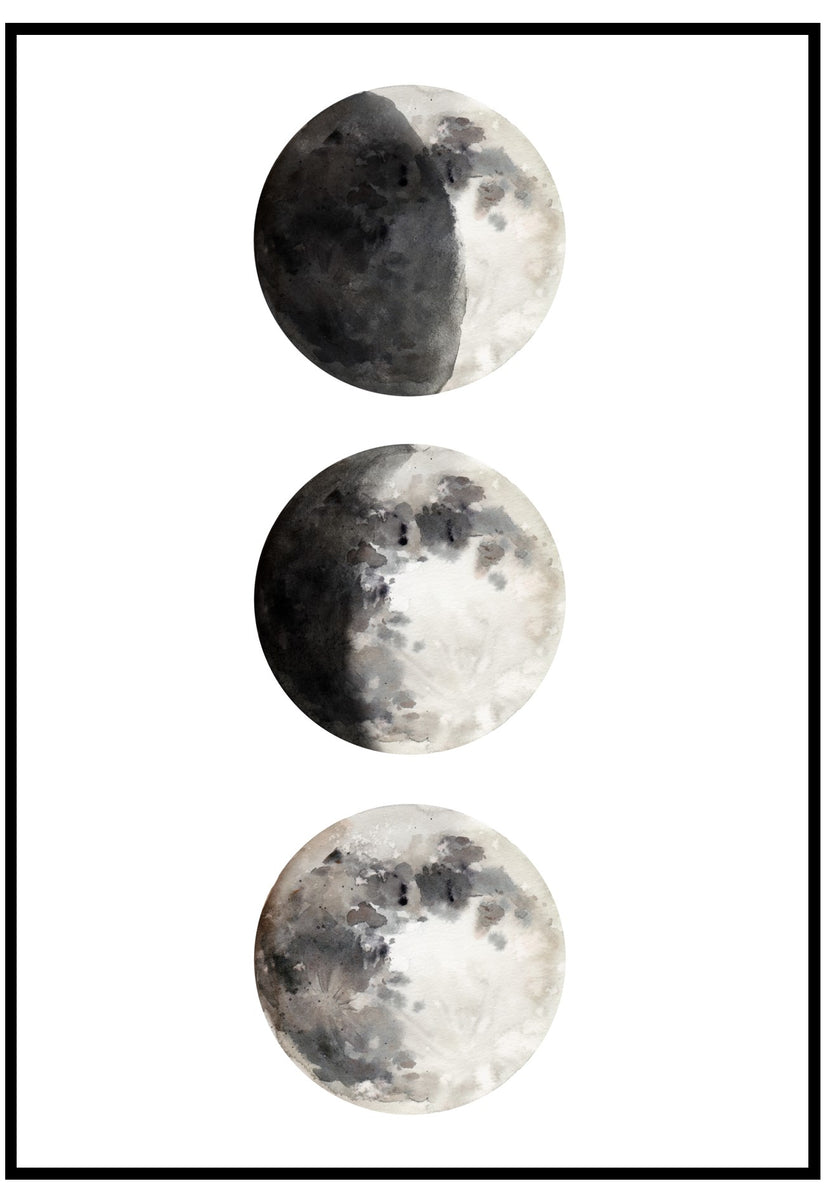 Phases Poster | Illustrated Wall Art Of Moon Phases – Slay My Print