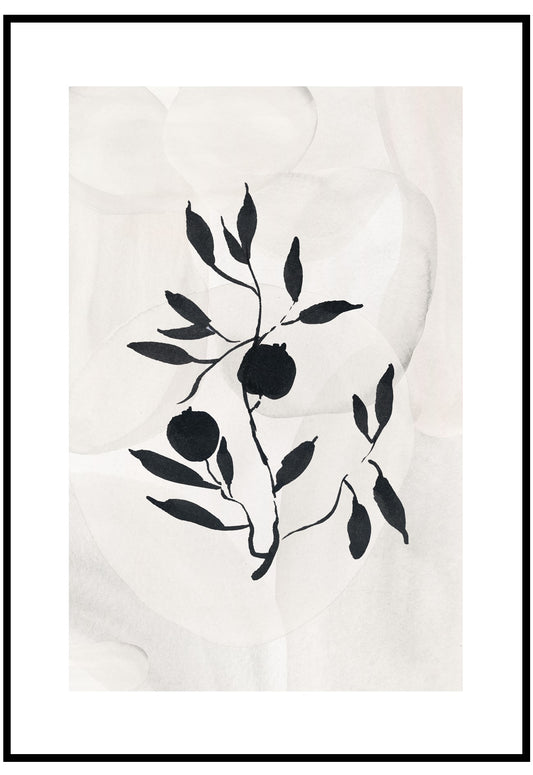 Wabi-Sabi Flower No.2 Poster | Illustrated Botanical Wall Art