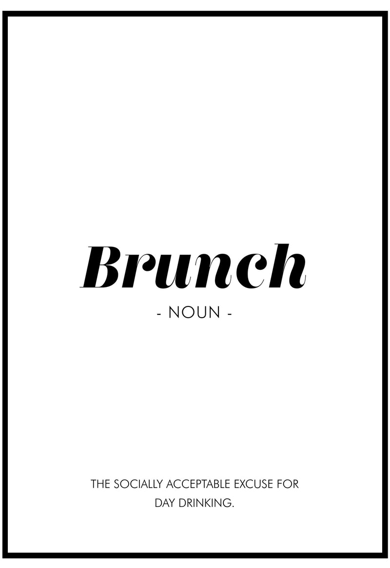 Brunch Definition Poster - Slay My Print - Kitchen Wall Art