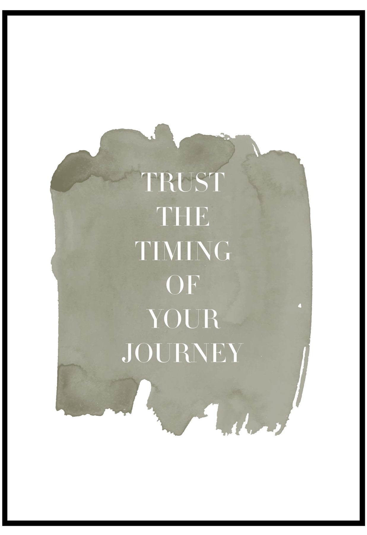 Trust The Timing Poster | Stylish Motivational Self-Love Wall Art ...