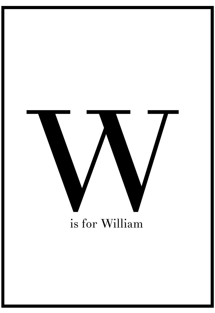 X Is For Personalised Print Poster │ Kids Personalised Wall Art – Slay ...