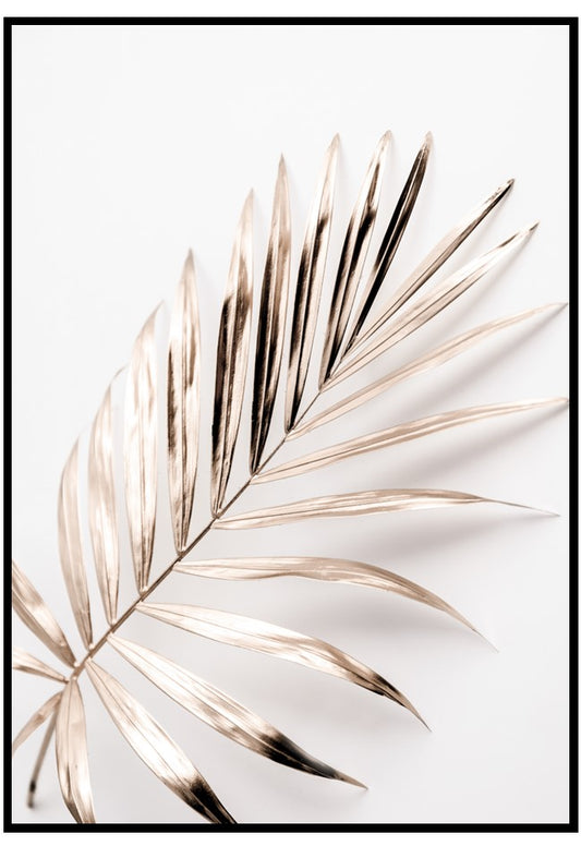 The Gold Leaf Poster | Luxury Botanical Palm Leaf Wall Art