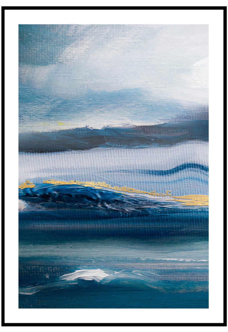 Ocean Layers No.2 Poster | Stylish Abstract Blue Wall Art – Slay My Print